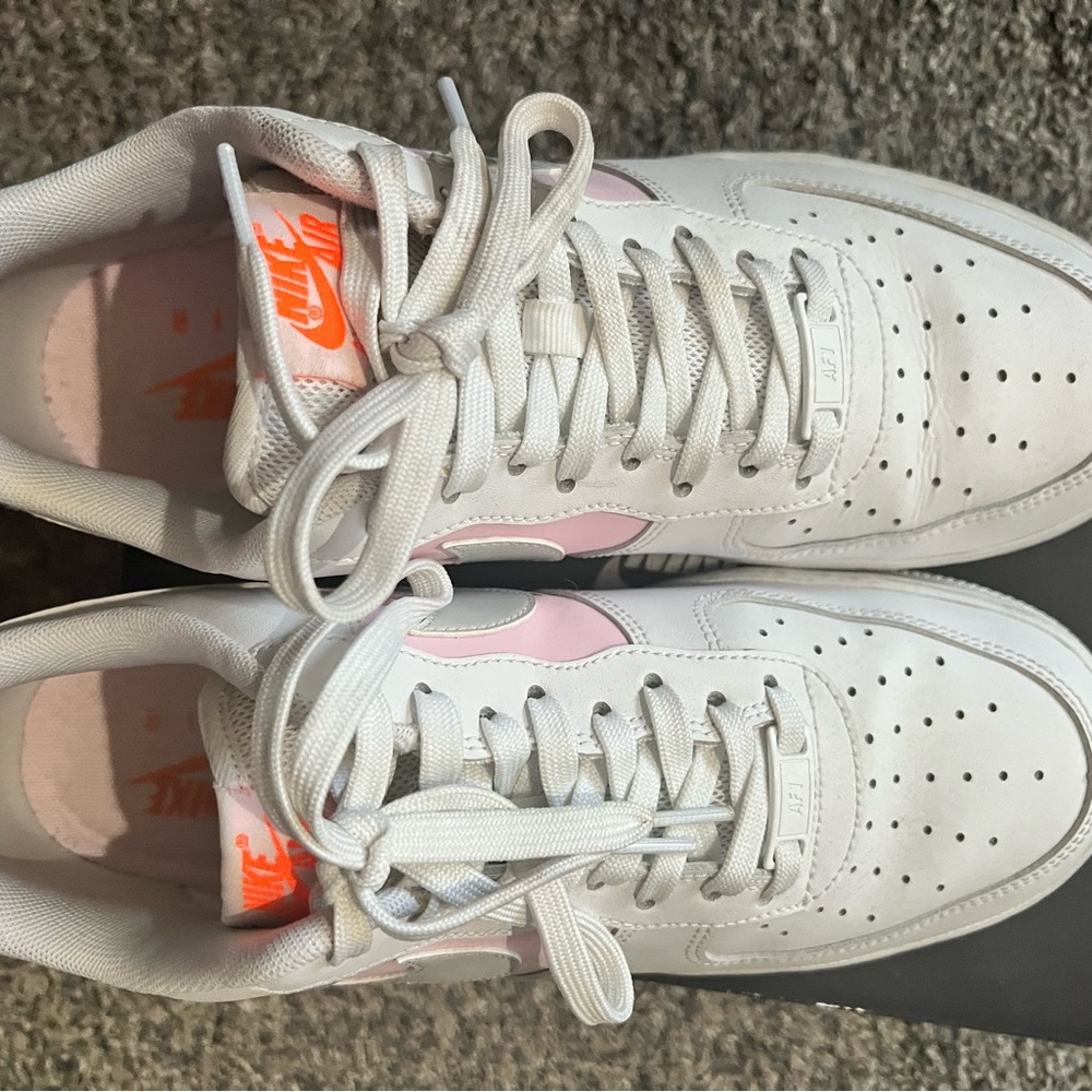 Pink /White Nike Air Force Box Included - Gem